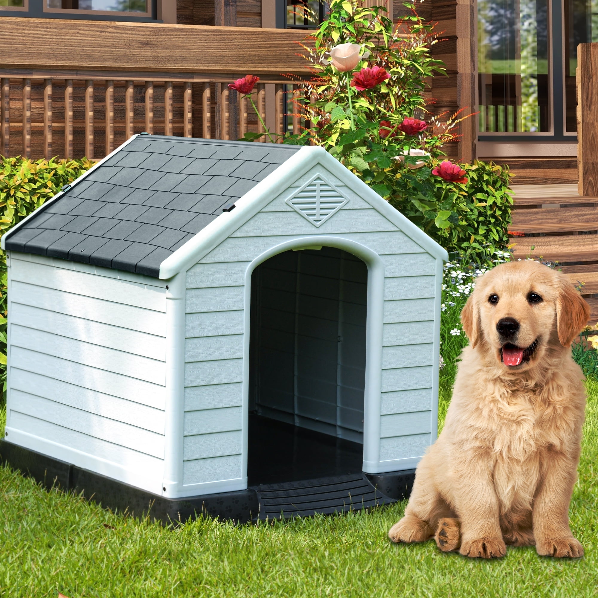 Click here for Dextrus 28.5l Plastic Dog House With Air Vents And... prices