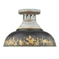 Golden Lighting Kinsley 1-light Semi-Flush Mount in Antique Rust shade ...
