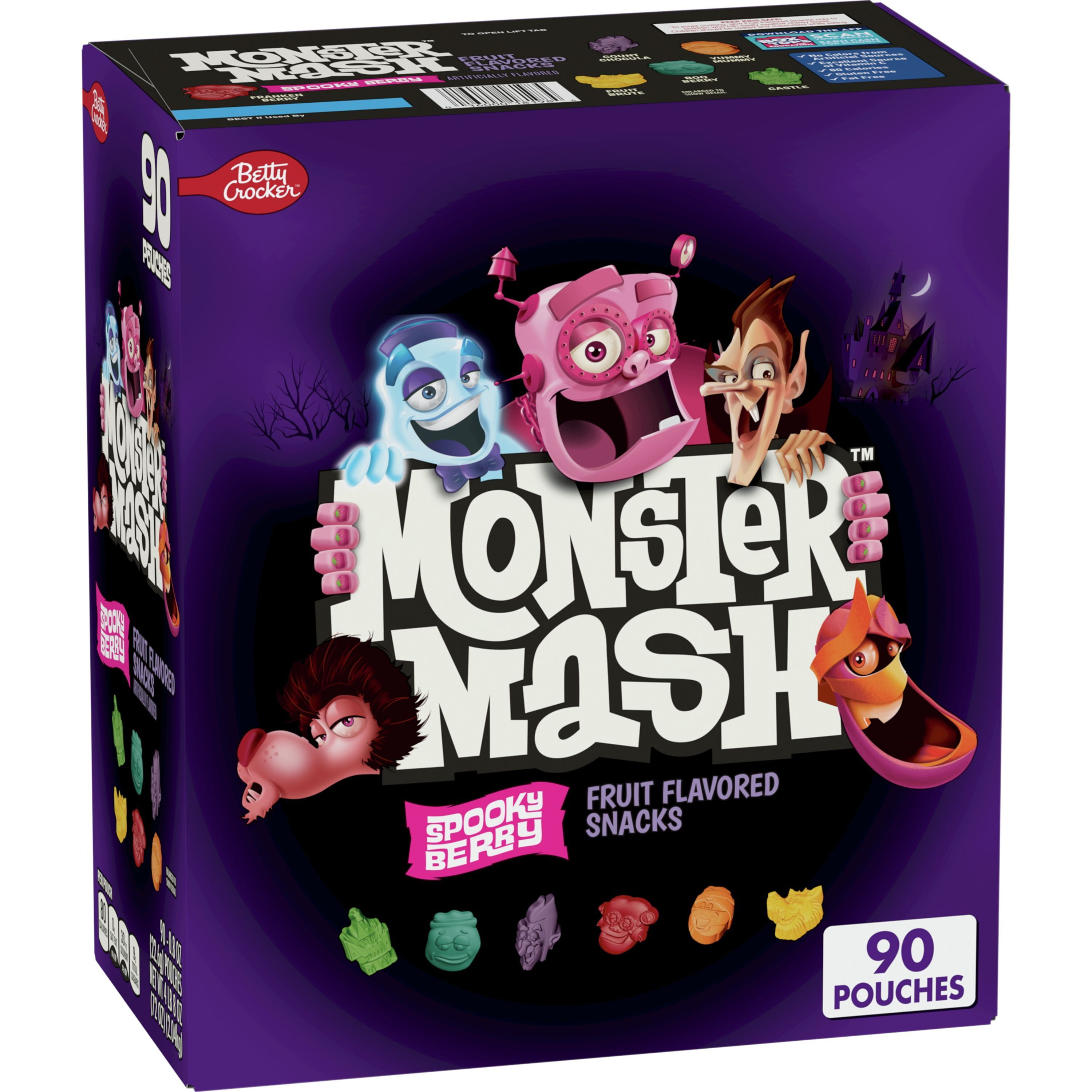 Monster Mash Spooky Berry Fruit Flavored Snacks, Treat Pouches, Gluten ...