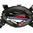 Zzfab Double Handles Faux Leather Handbag with Multi-Pockets & Hidden ...