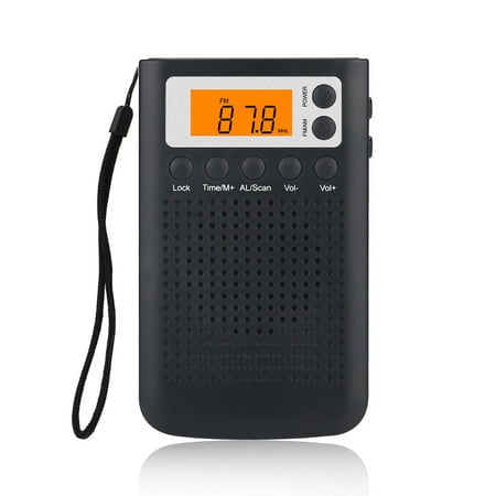Pocket Radio, Small Portable Digital AM FM Battery Operated Radio with ...