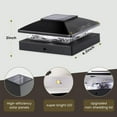 Solar Post Cap Lights Outdoor Black Waterproof Solar Powered Deck Fence ...