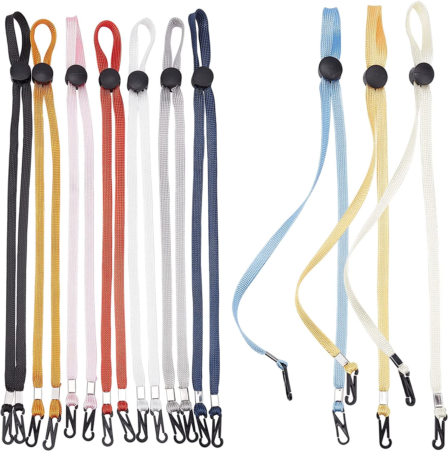 10 Mixed Colors Adjustable Hat Strap Clips Flexible Removable Hat Chin ...