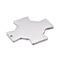 304 Stainless Steel Pendants Stamping Blank Tag Stainless Steel Color ...