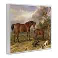 Stupell Industries Classic Portrait of Horses White Framed Giclee Art ...
