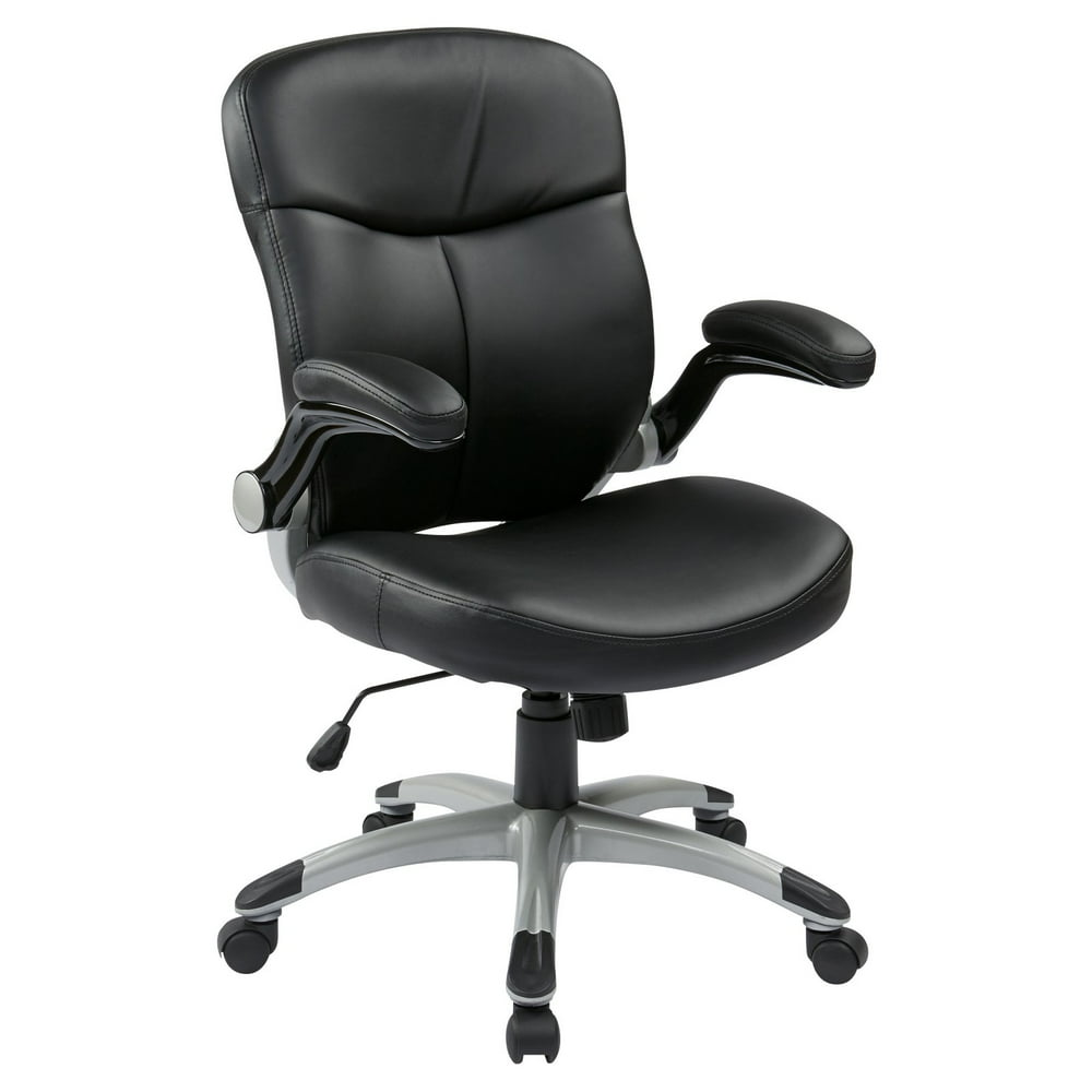 Office Star Products Work Smart Executive Mid Back Bonded Leather Chair ...