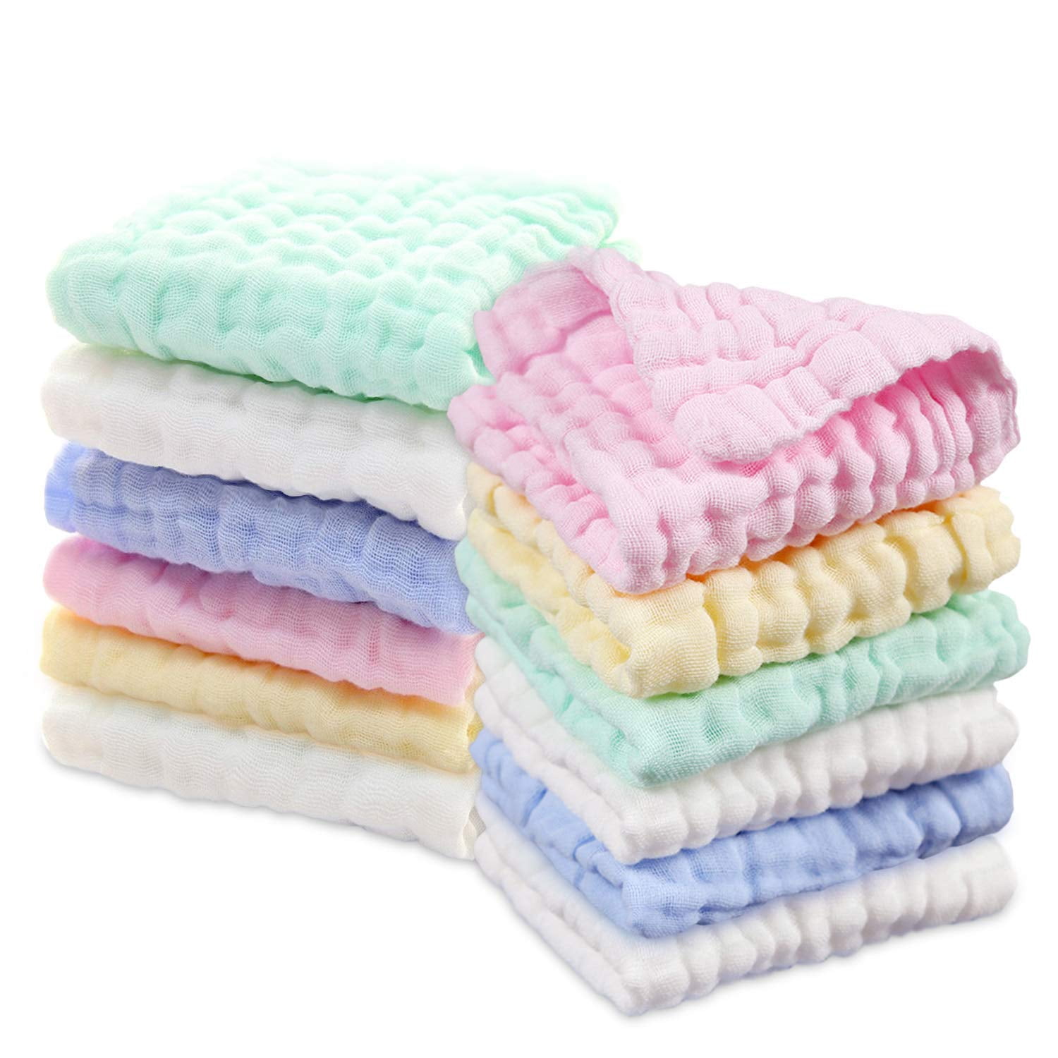 Click here for Zdew Baby Washcloths 6 Pcs Baby Muslin Washcloths... prices