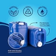 5-Gallon Stackable Water Storage Containers with Lids, Emergency Water ...