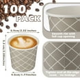 100 Pcs 3 oz Disposable Coffee Cups Small Paper Espresso Cups for ...