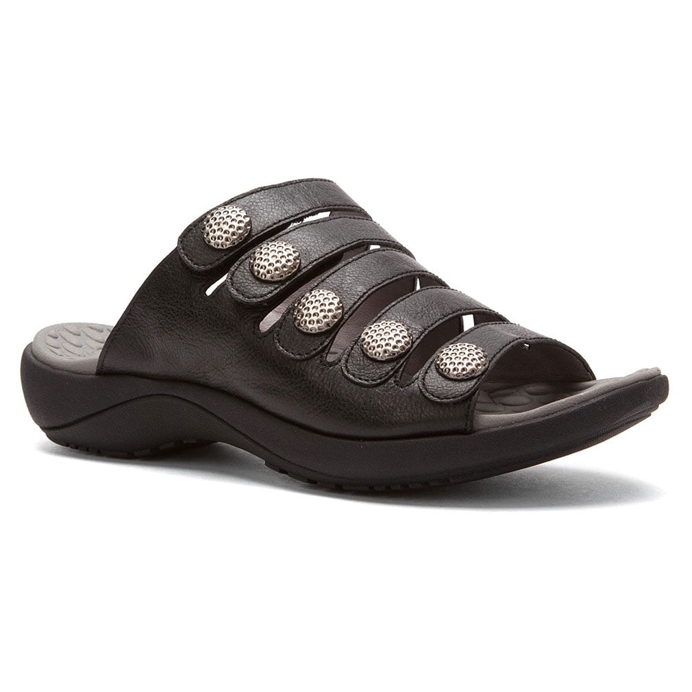 David Tate Women's Holly Slide Black Sandals 6.5 M - Walmart.com