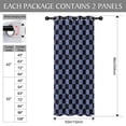 Blue and Black Checkered Pattern Blackout Curtains,Triple Weaved Fabric ...