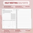 Half Meeting Half Note - 7.5"x10" Professional Notebooks for Work - 160 ...