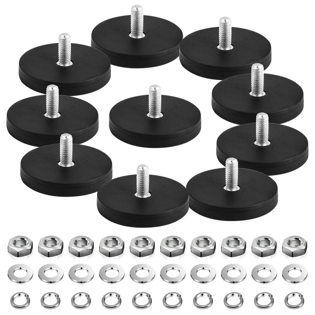 10PCS Rubber Coated Neodymium Magnets, Scratch-Proof Magnet Bases with ...
