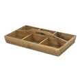 Cheungs 4953 6 Compartment Wood Caddy with Center Handle - Walmart.com