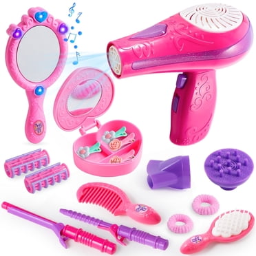 Cute Girl Hairdresser Pretend Play Toy Fashion Beauty Play Set w ...