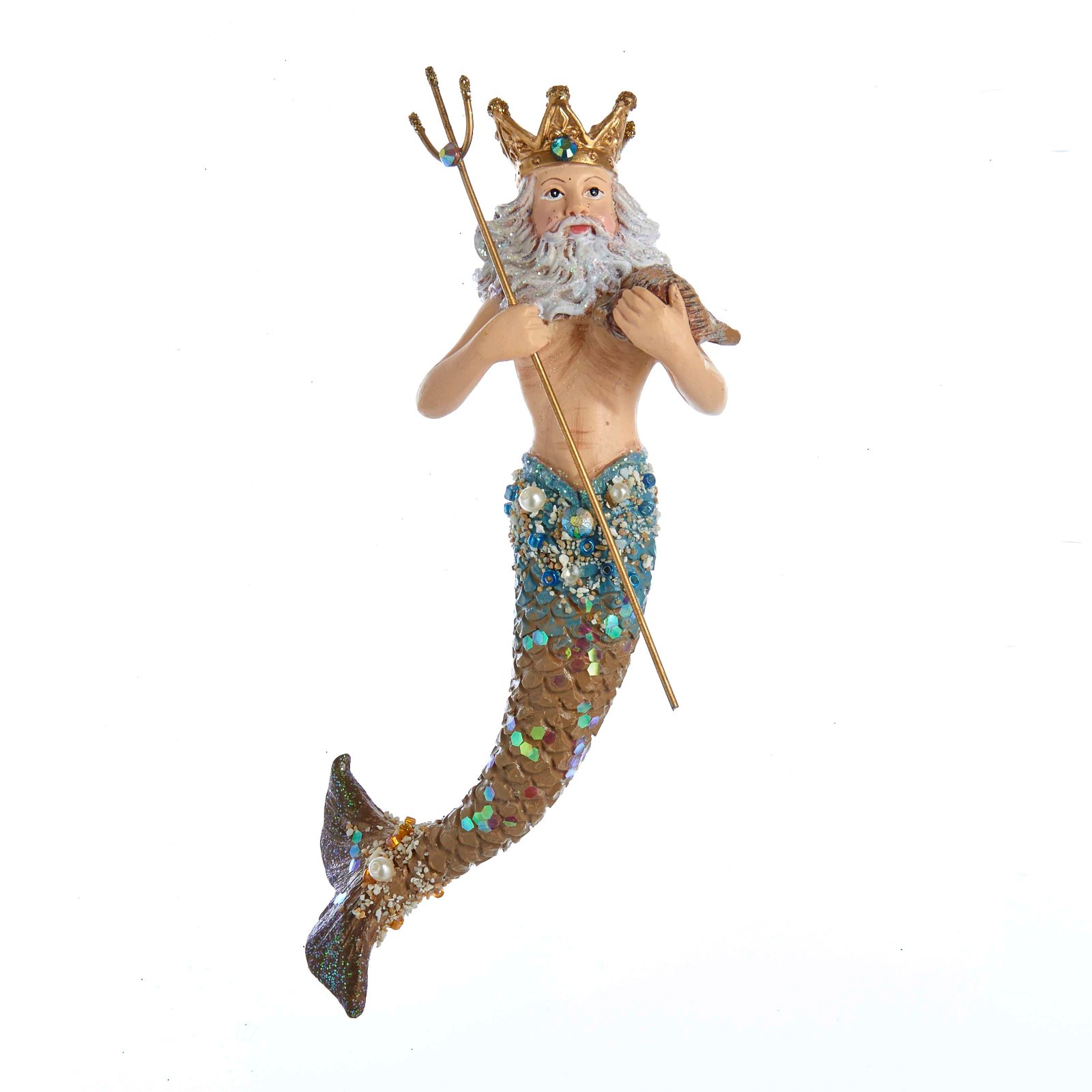KING NEPTUNE Merman with Trident Nautical Christmas Ornament, by Kurt ...