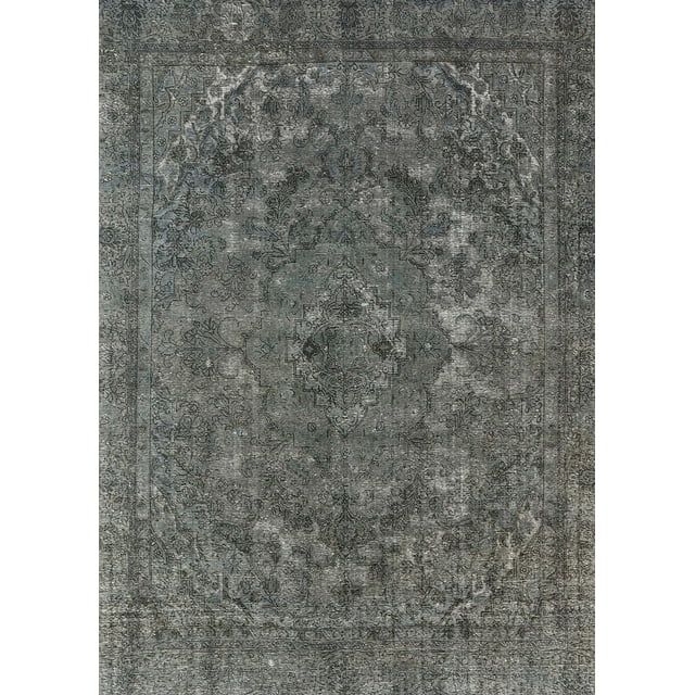 Ahgly Company Indoor Rectangle Mid-Century Modern Gray Oriental Area ...