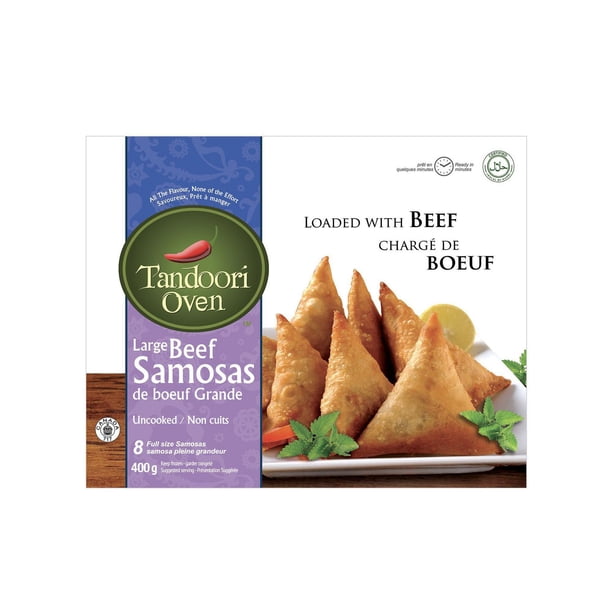 Tandoori Oven Large Halal by Hand Beef Samosas, 400 g box - 8 Large ...