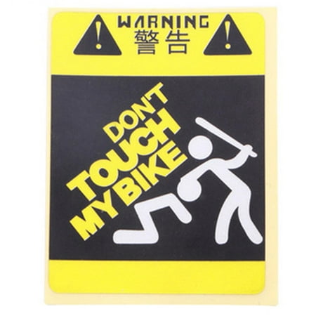 Reflective Bike Stickers Don't Touch My Bike Decorative Night Warning ...