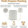 Assorted Sizes Fluted Ceramic Round Indoor Outdoor Planters with ...