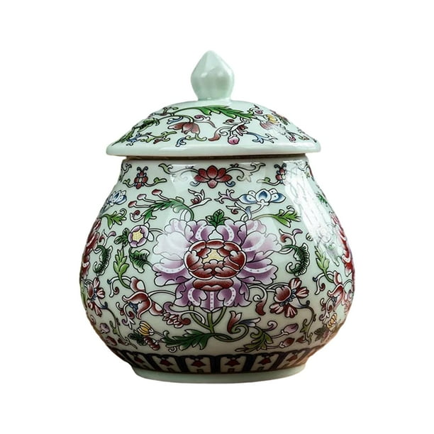jifeng Chinese Temple Jar with Sealed Lid Round Ginger Jar for Dining ...