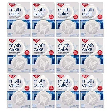 Enoz Moth Cake Pack of 12 Kills Clothes Moths, Carpet Beetles, and Eggs ...