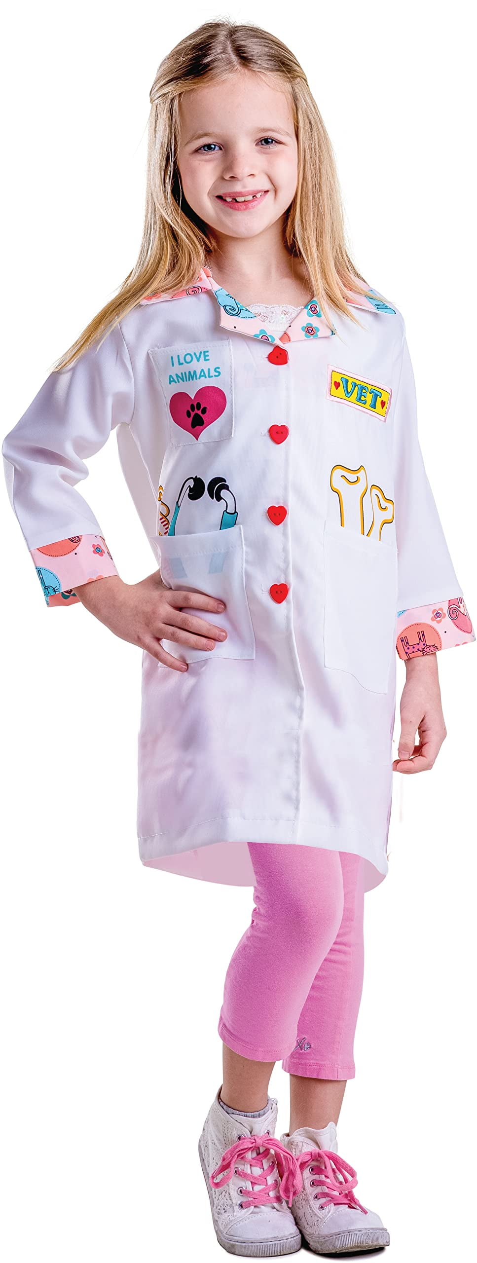 Costume Dress Up America Veterinary para niñas, bata de laboratorio ...