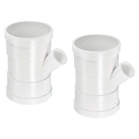 Uxcell PVC Water Pipe 3 Ways 75x25mm ID Reducing Y Fitting Tee Reducer ...