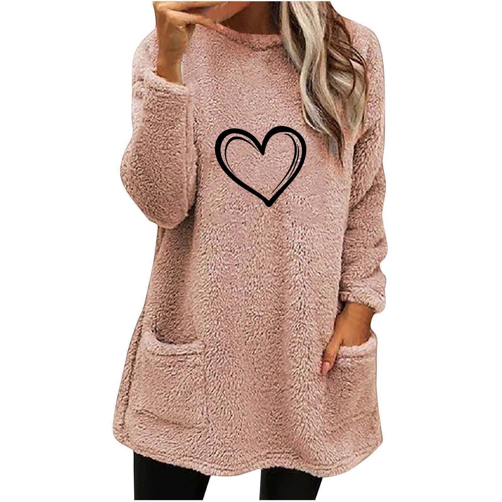 Click here for Bbymog Womens Round Neck And Winter Loose Solid Po... prices