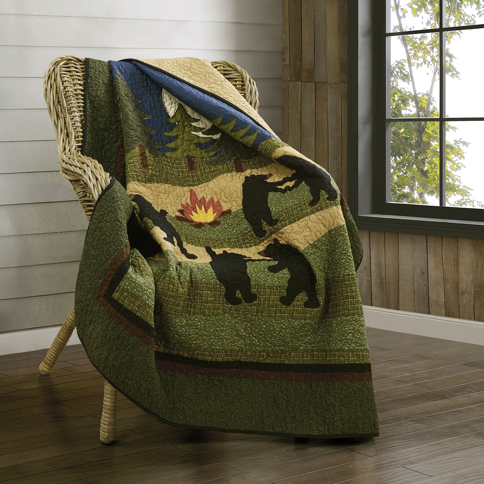 Throw Blanket - Bear Dance by Donna Sharp - Lodge Decorative Throw ...