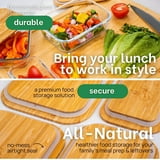 Greener Chef Glass Containers with Bamboo Lids 4 Pc Set - Ecofriendly ...