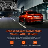 Vantrue Front and Interior (Cabin)1440P+1440P 30FPS Dual Dash Cam for Uber, Single Car Camera ...