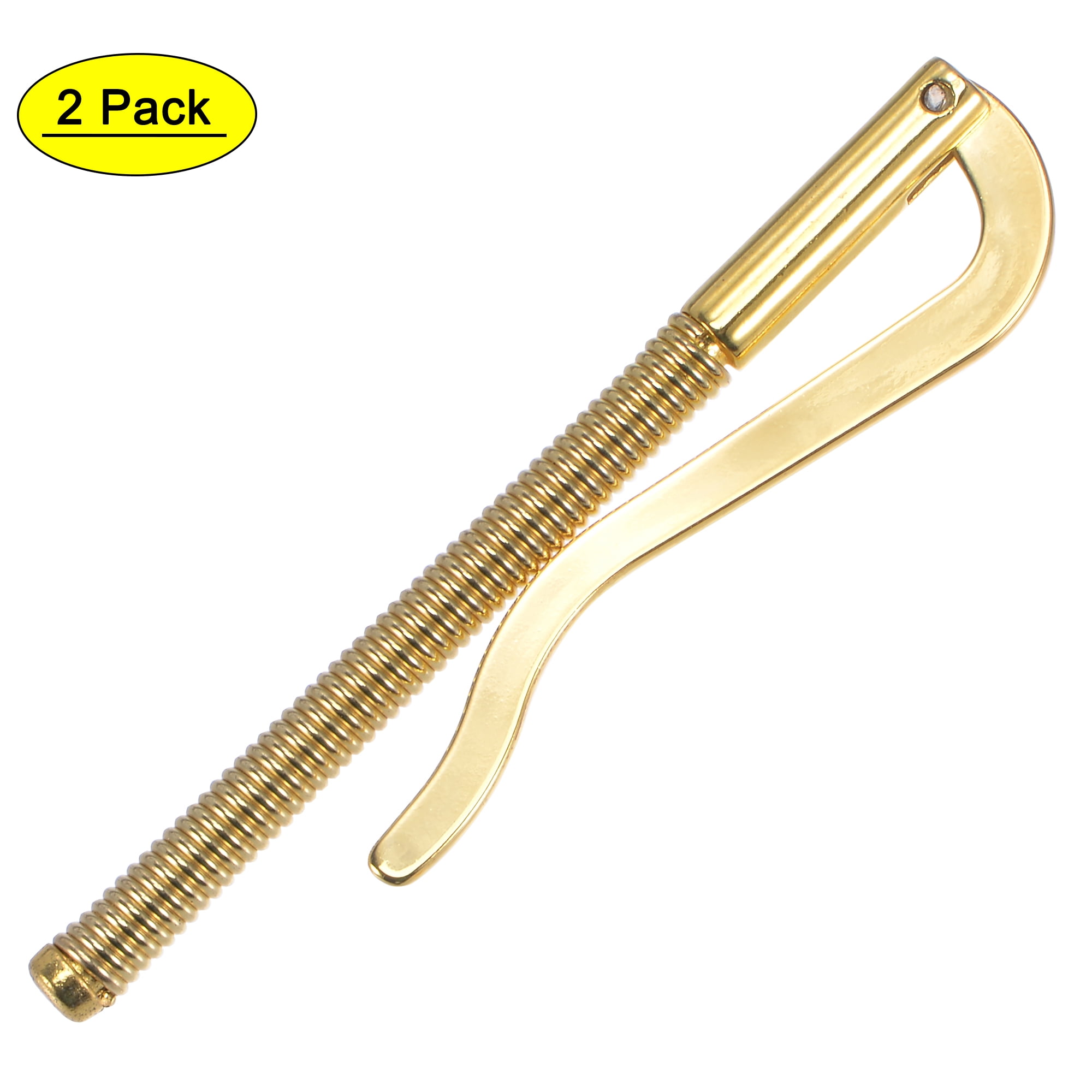 Uxcell 80mm Metal Slim Spring Wallet Cash Clip Bar Holder Clamp Gold 2 ...
