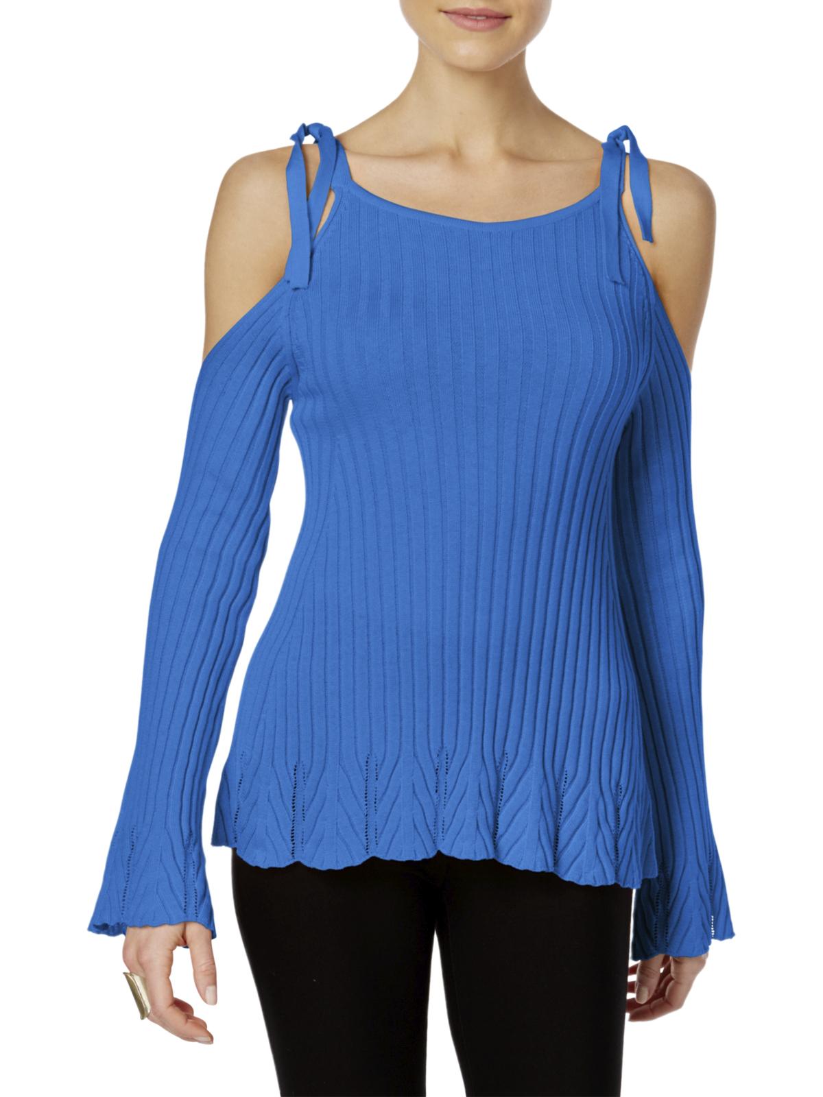ECI Womens Cold Shoulder Crew Neck Pullover Sweater - Walmart.com