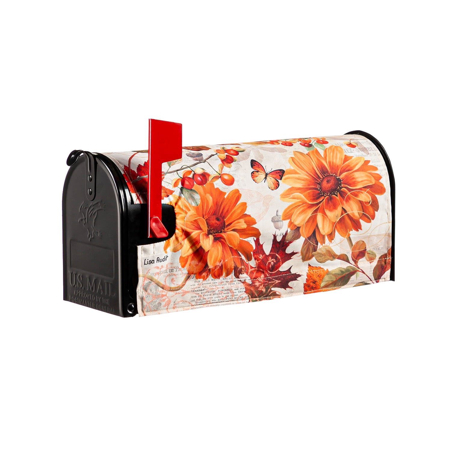 Evergreen Mailbox Cover - Fall in Love, Magnetic Mailwraps, Fits ...