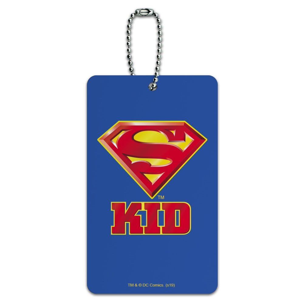 Superman Super Kid Shield Logo Luggage Card Suitcase Carry-On ID Tag ...