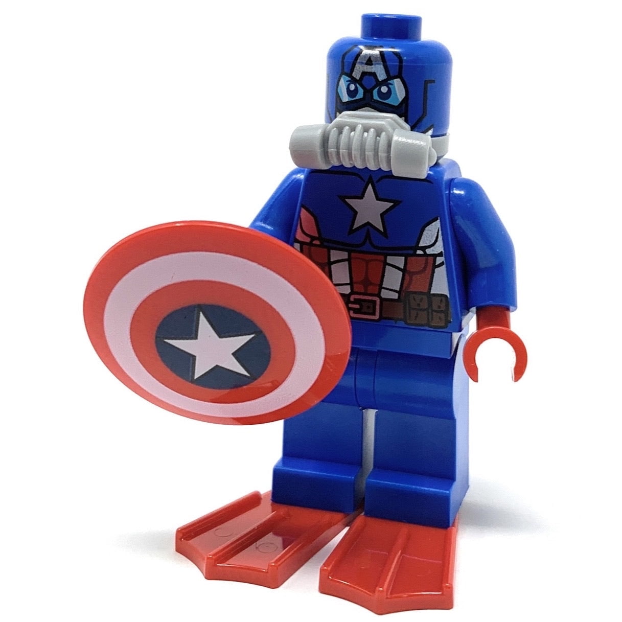 Captain America w/ Shield (Scuba) - LEGO Marvel Minifigure (2016 ...