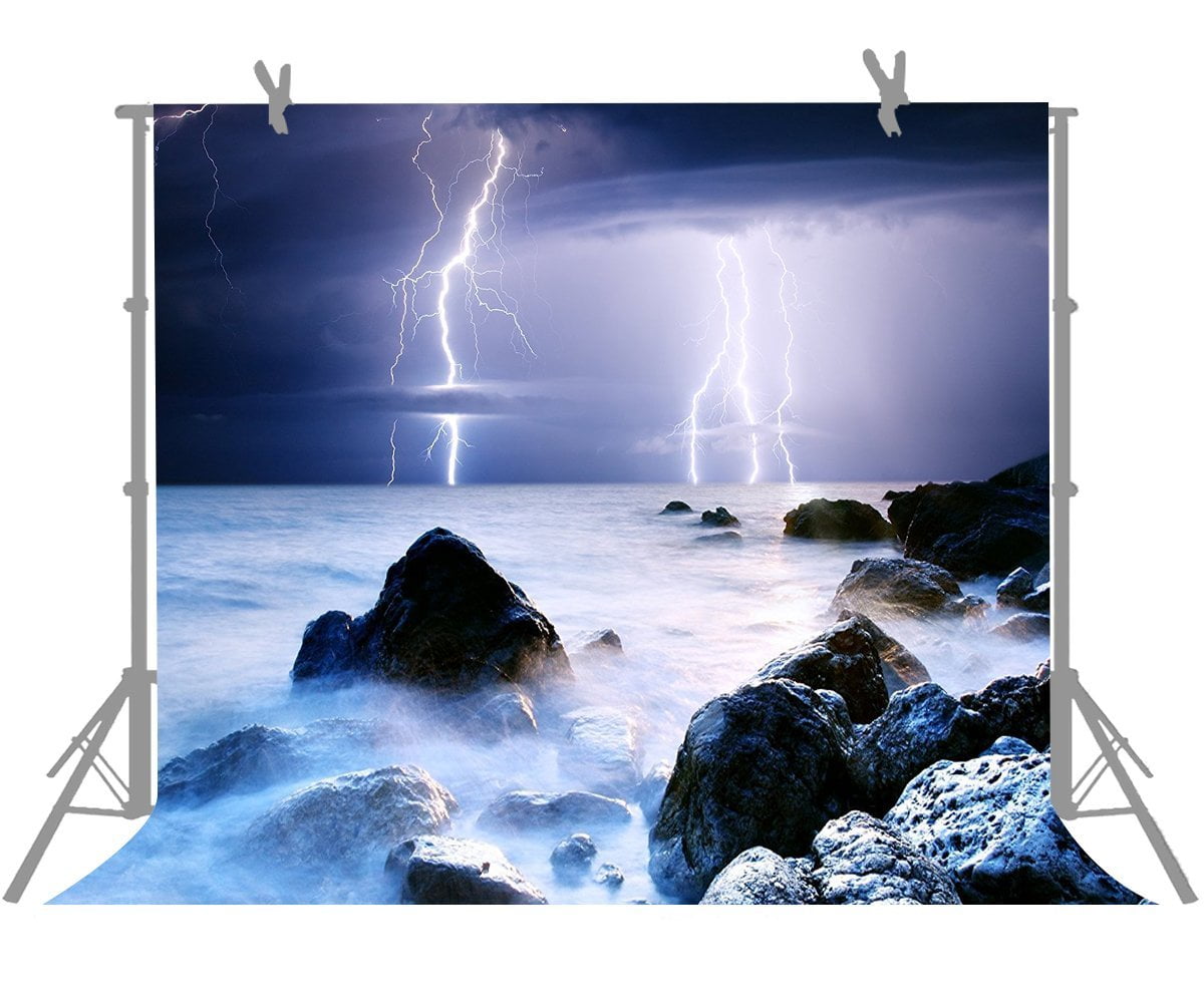 MOHome Background 7x5ft Lightning Through Clouds Photography Backdrops ...