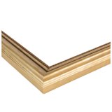 ArtToFrames 26x32 inch Aged White Gold Picture Frame, Silver Wood ...