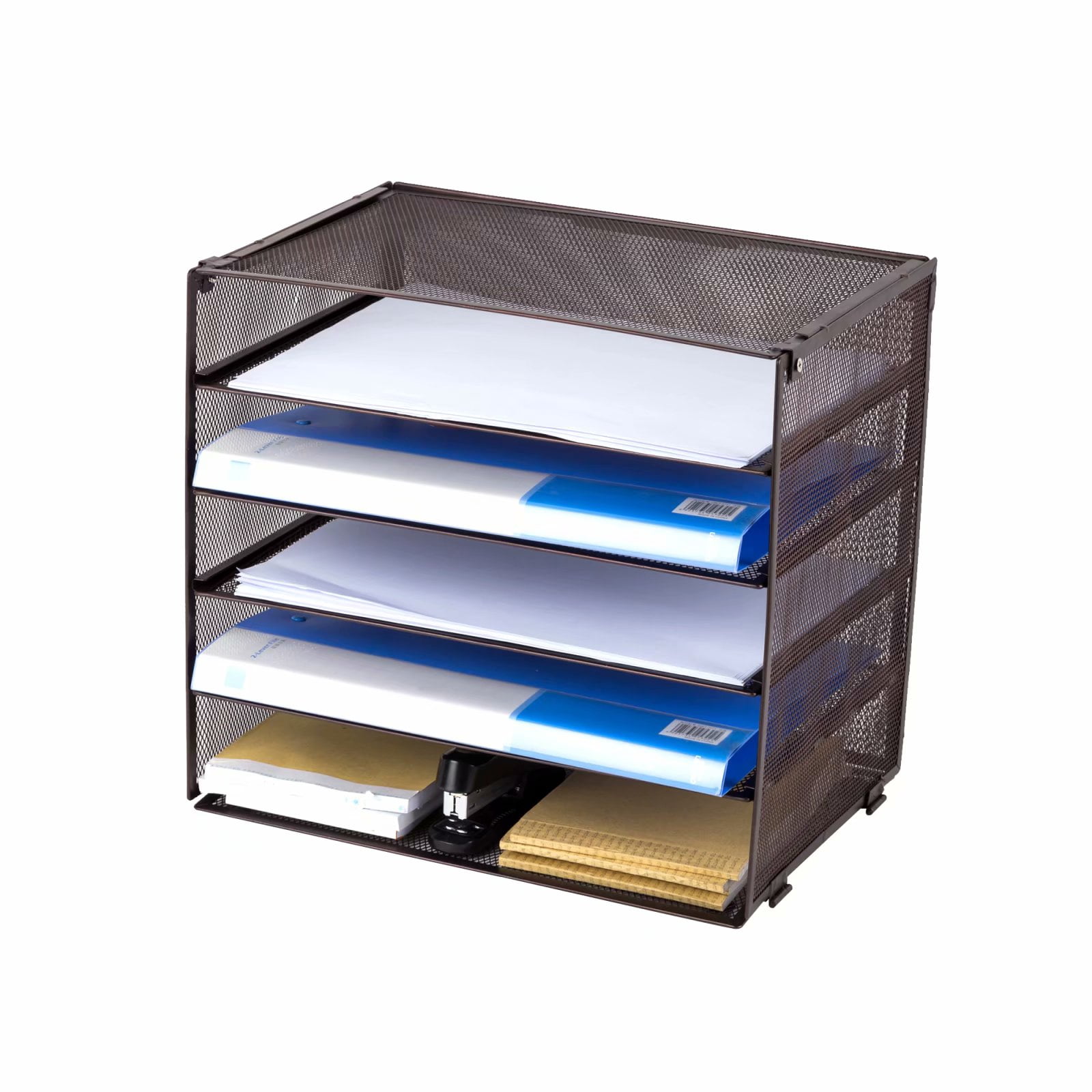 HGMart Mesh Desktop File Organizer - 5 Tier Letter Tray for Organizing ...