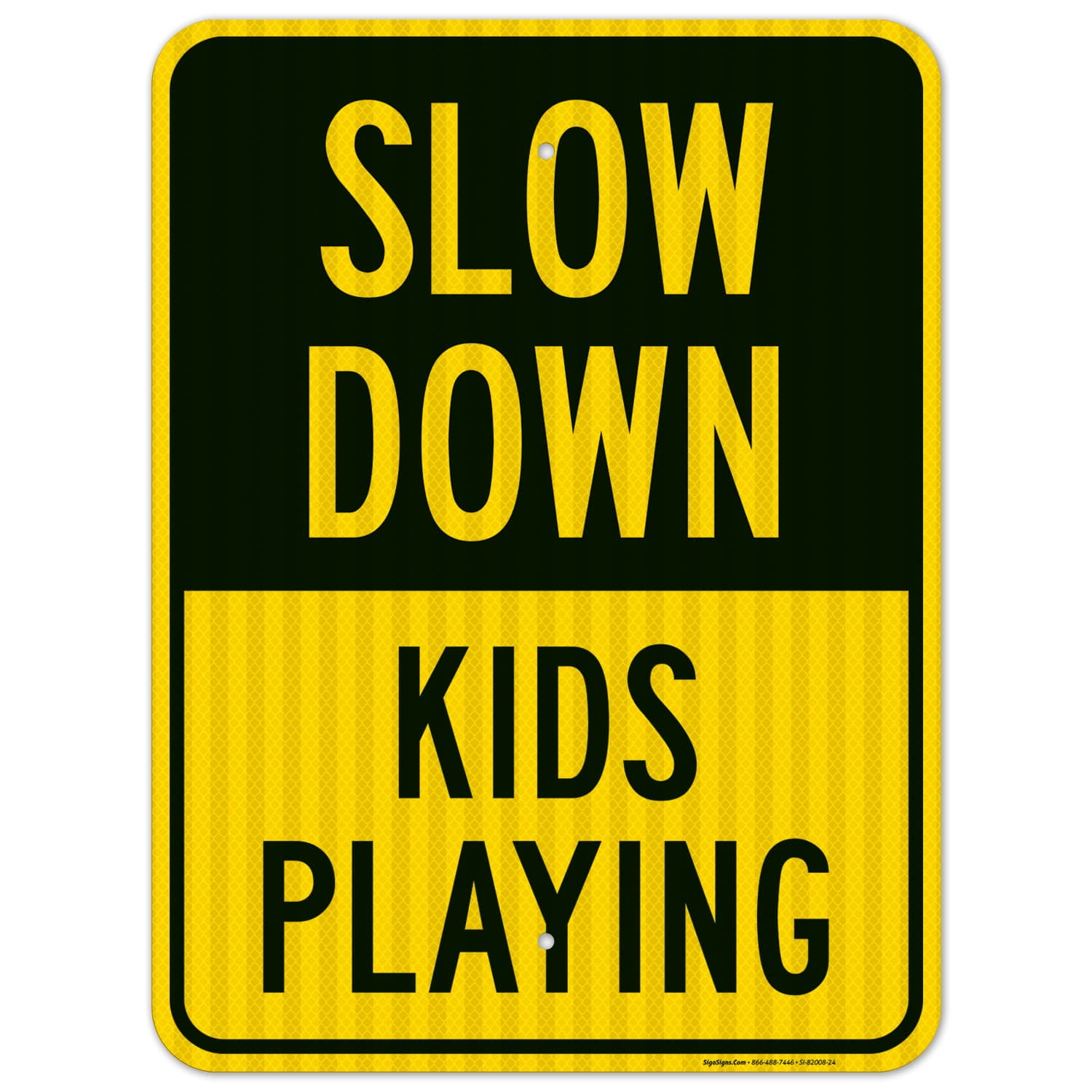 Slow Down Kids Playing Sign, - Walmart.com