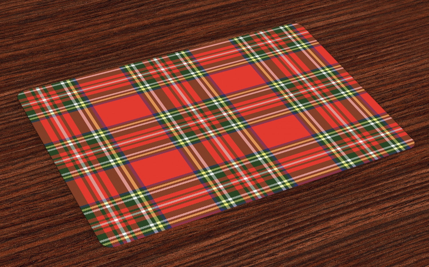 Ambesonne Plaid Place Mats Set of 4, Irish Cultural Classical, Standard ...