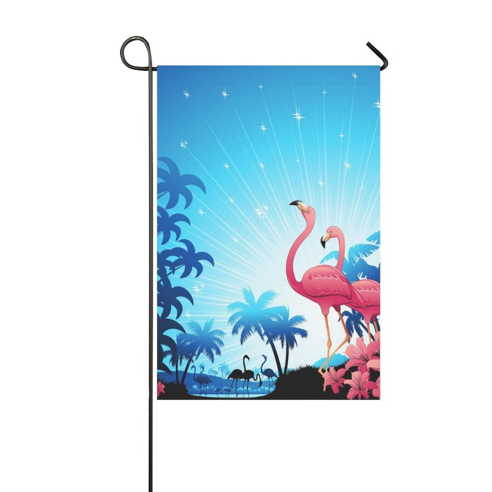 MKHERT Pink Flamingos Garden Flag Banner Decorative Flag for Wedding ...