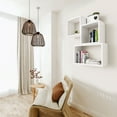Kaboon Wall Mount Cube Shelf Set of 3, White, 19.75x12.5x7.75 ...