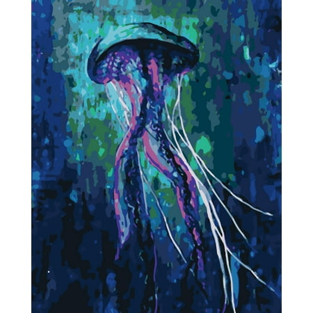DIY Oil Painting Marine invertebrates biology Water Liquid Purple ...