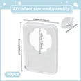 30Pcs Plastic Coin Storage Box Rectangle Clear 85x59x8mm Inner Diameter ...