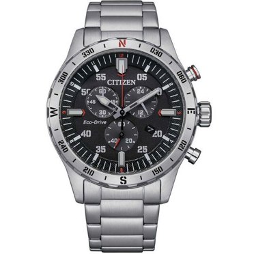 Citizen Eco-Drive Night Hawk Quartz Men's Stainless Steel Chronograph ...