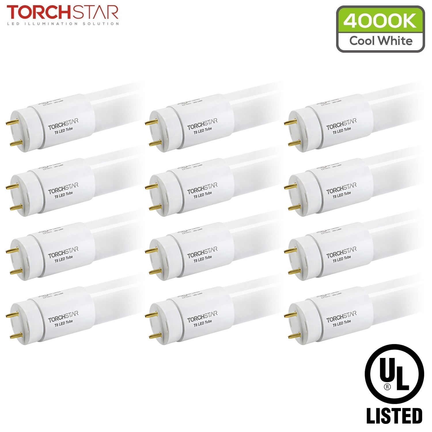 TORCHSTAR 12 Pack Hybrid 18W 4ft T8 LED Tube Light, Nepal | Ubuy