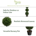 36in Artificial Triple Ball Boxwood Topiary Tree - Indoor Outdoor ...