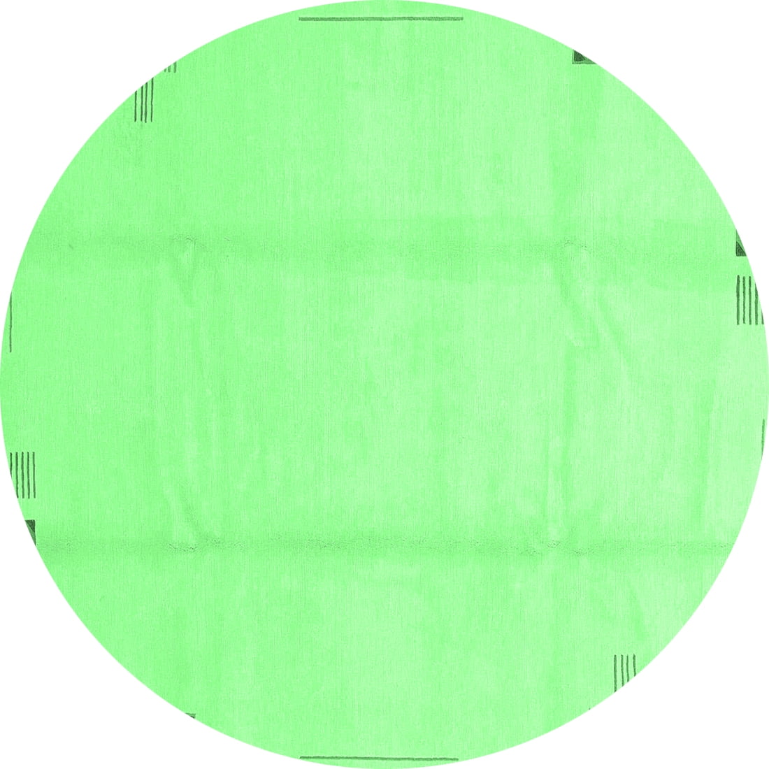 Ahgly Company Indoor Round Solid Emerald Green Modern Area Rugs, 6 ...